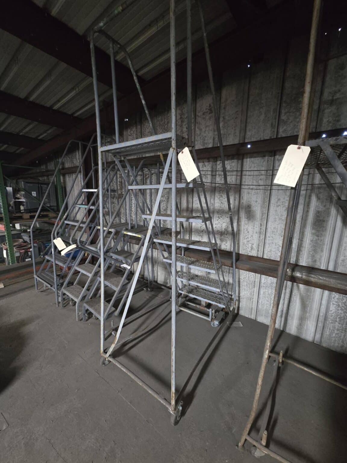7 Step Rolling Ladder - Used - Mid Florida Material Handling