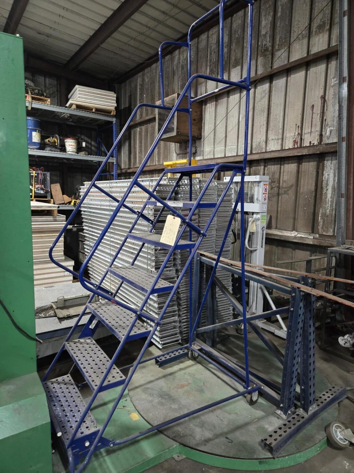 7 Step Rolling Ladder | 24" Step Width - Used - Mid Florida Material ...
